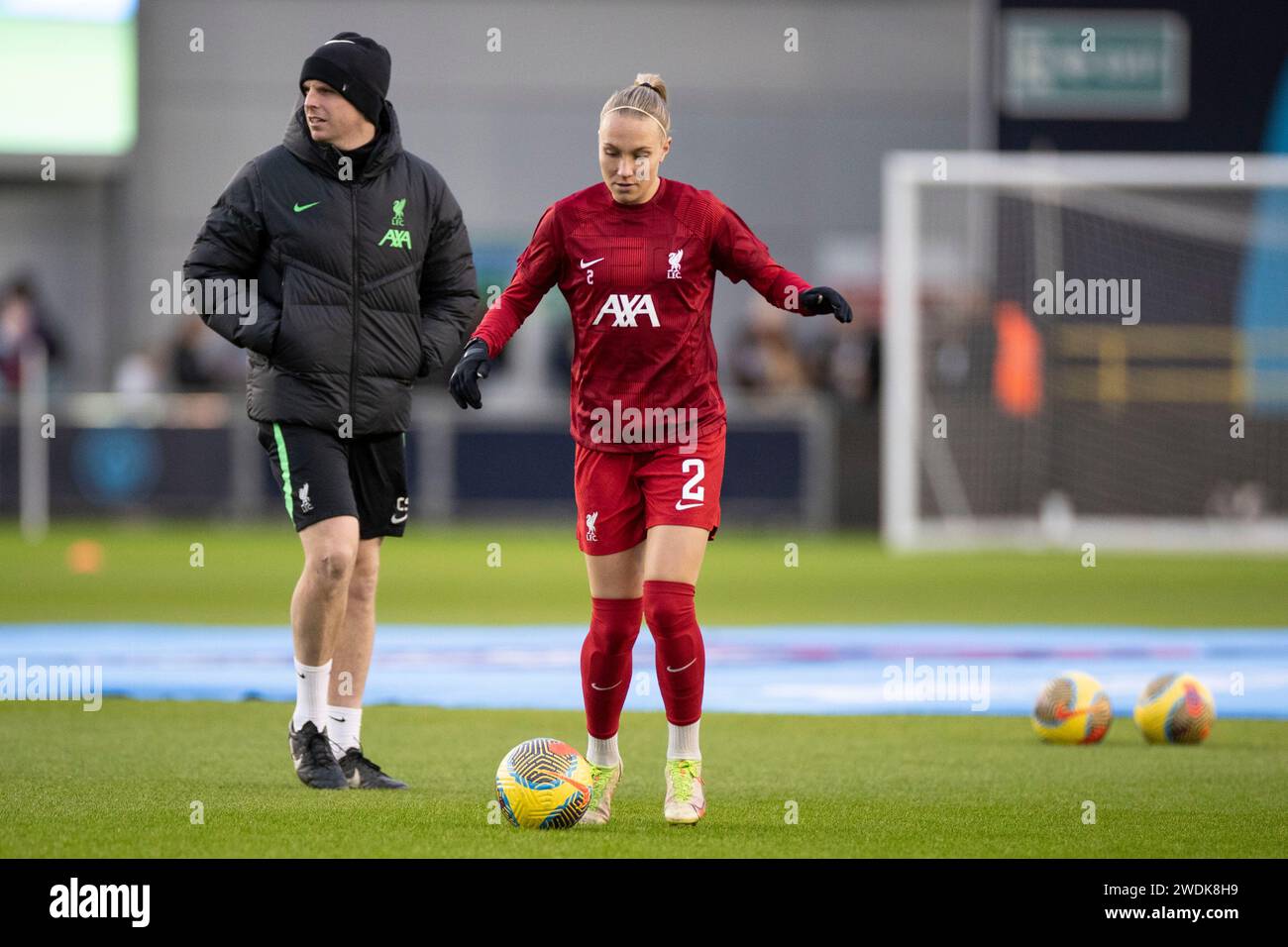 Manchester on Sunday 21st January 2024. Emma Koivisto #2 of Liverpool ...