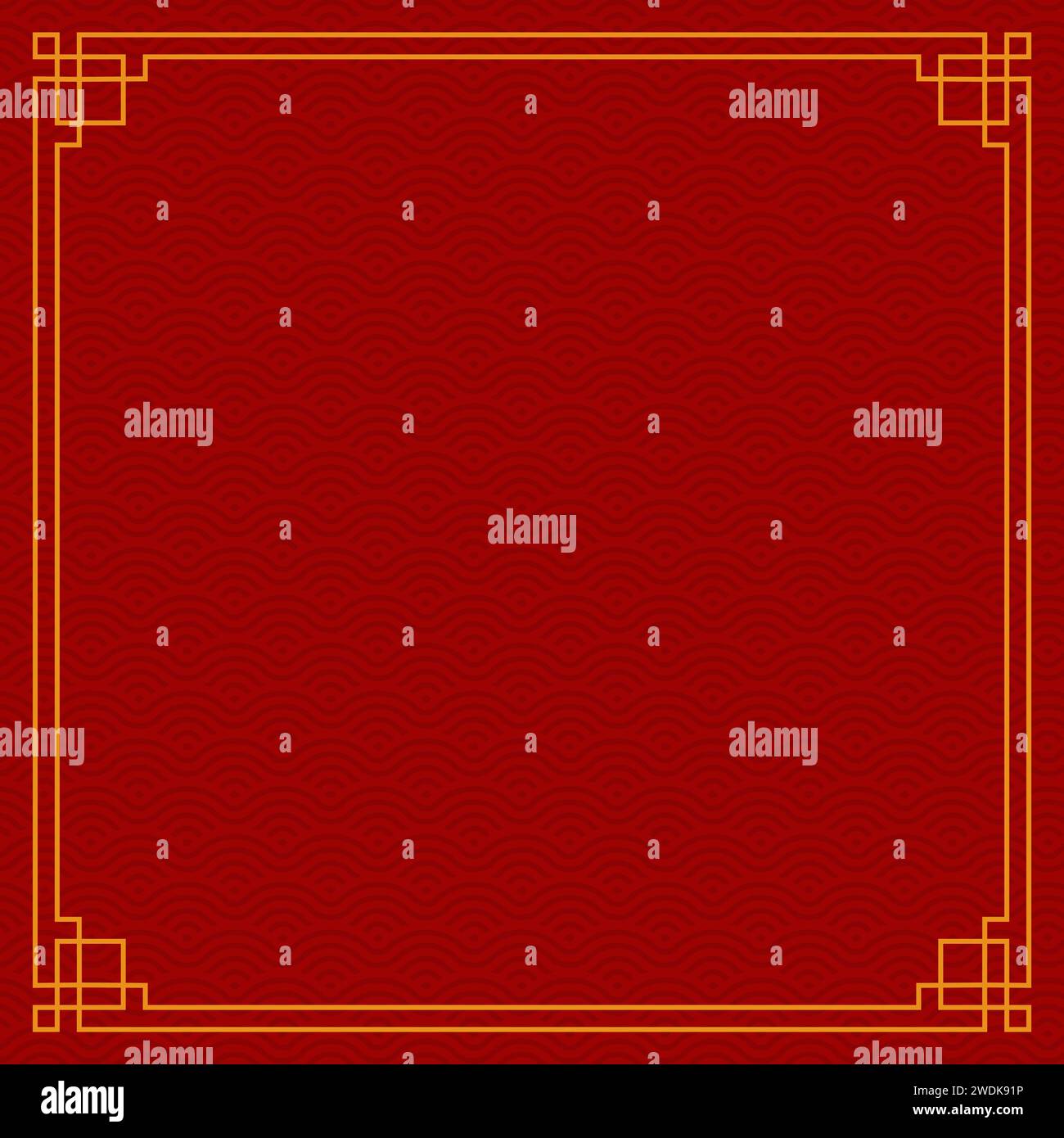 Square Chinese frame border. vector illustration element. Chinese new ...