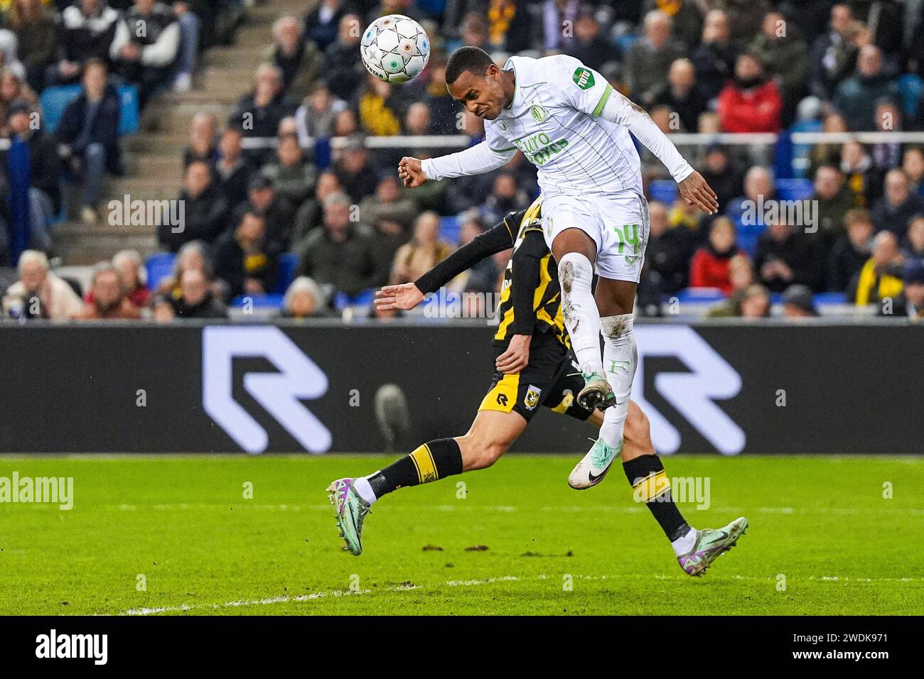 Arnhem, The Netherlands. 21st Jan, 2024. Arnhem - Igor Paixao of Feyenoord during the Eredivisie ...