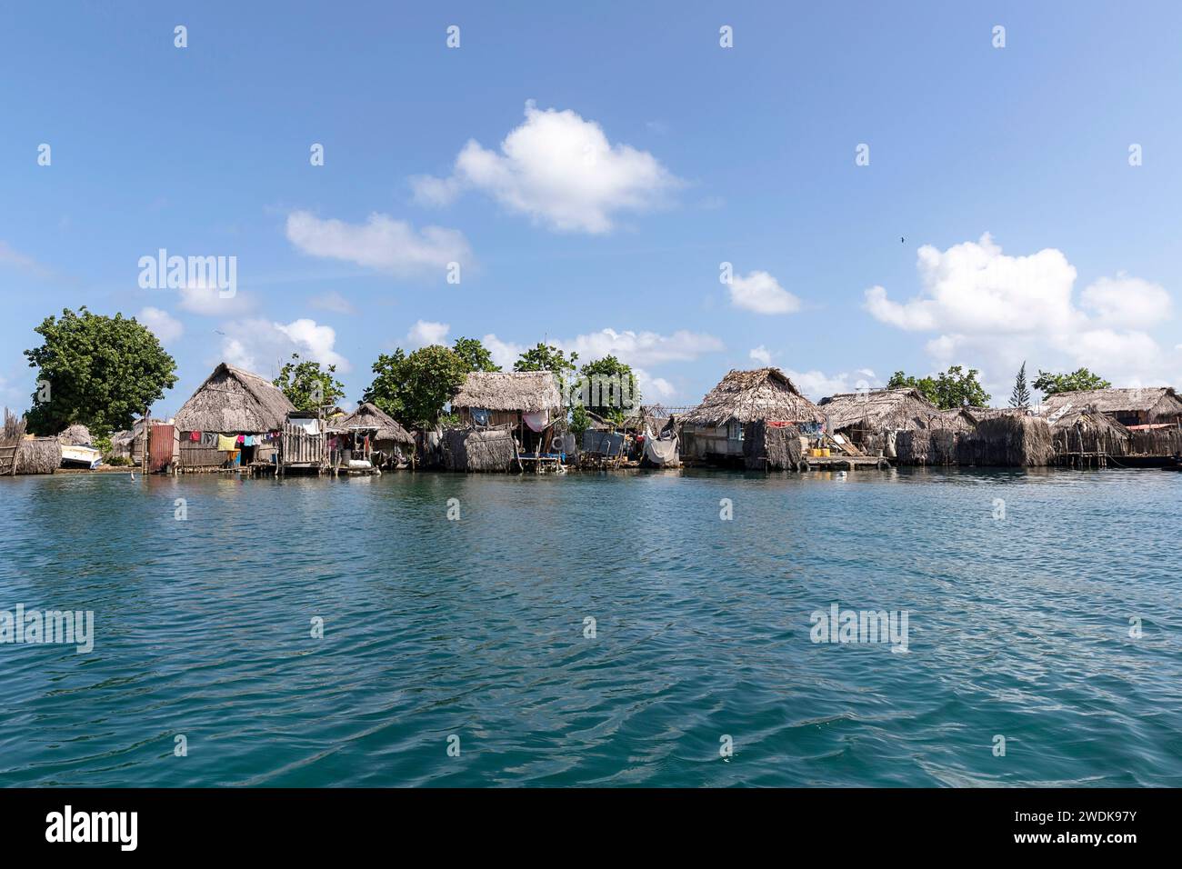 Traditional wooden houses of a village of Guna (Kuna) people in ...