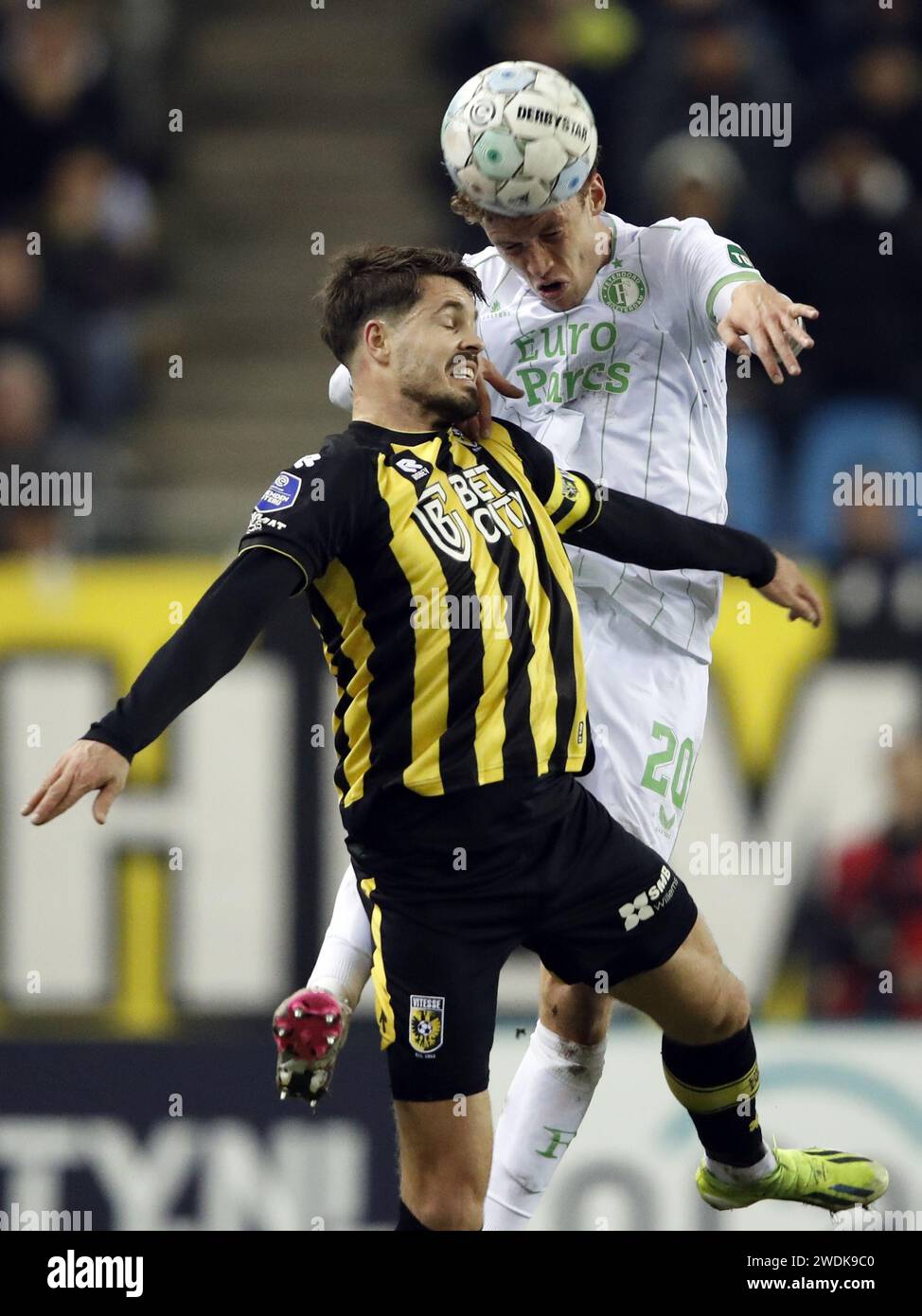 ARNHEM - (l-r) Marco van Ginkel of Vitesse, Mats Wieffer of Feyenoord ...