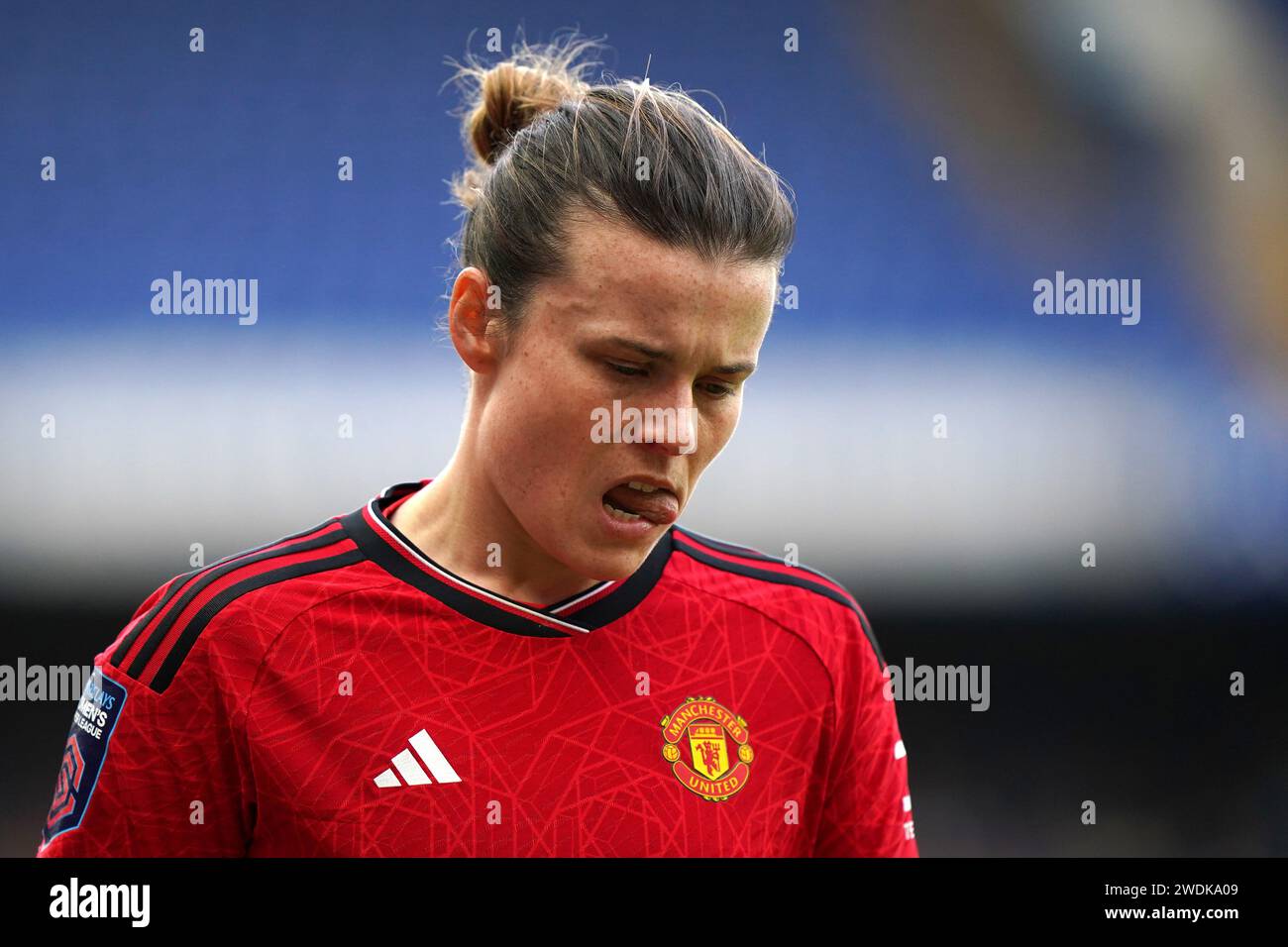 Manchester United's Hayley Ladd appears dejected after being ...
