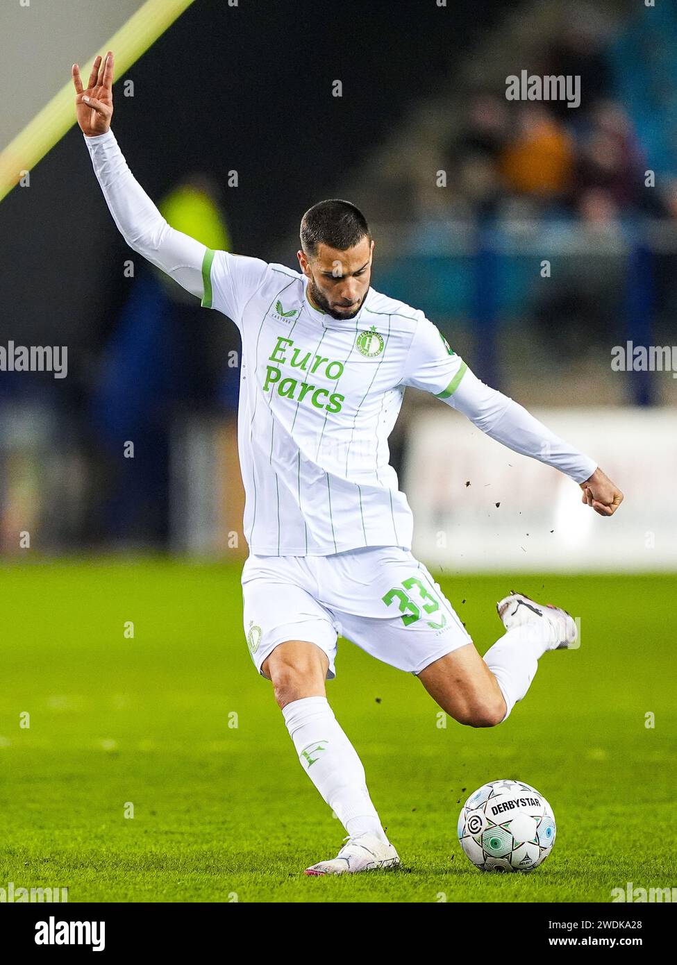 Arnhem, The Netherlands. 21st Jan, 2024. Arnhem - David Hancko of Feyenoord during the ...
