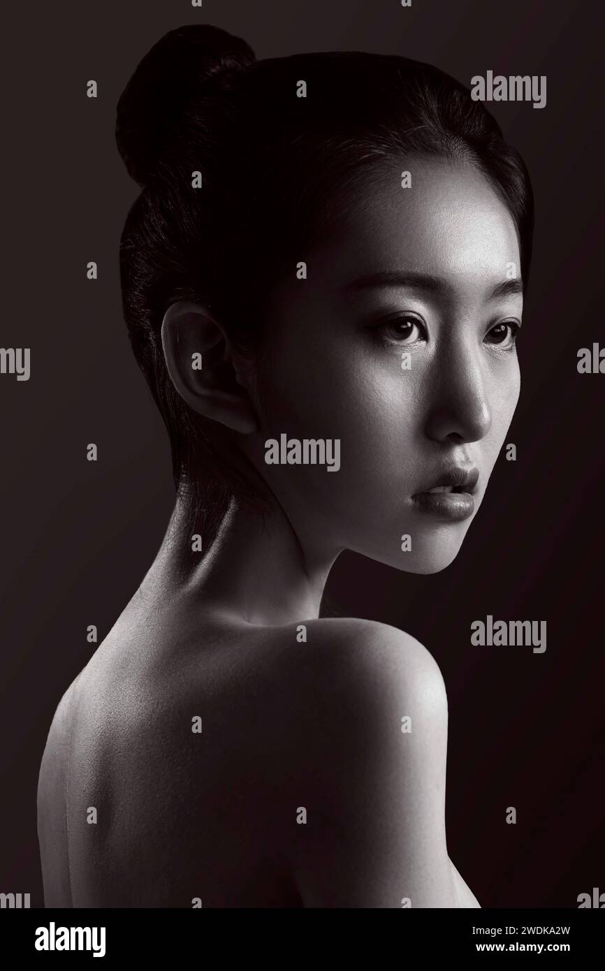 Beautiful Asian women's faces, faces for makeup, face cosmetics advertising, hi res Stock Photo ...