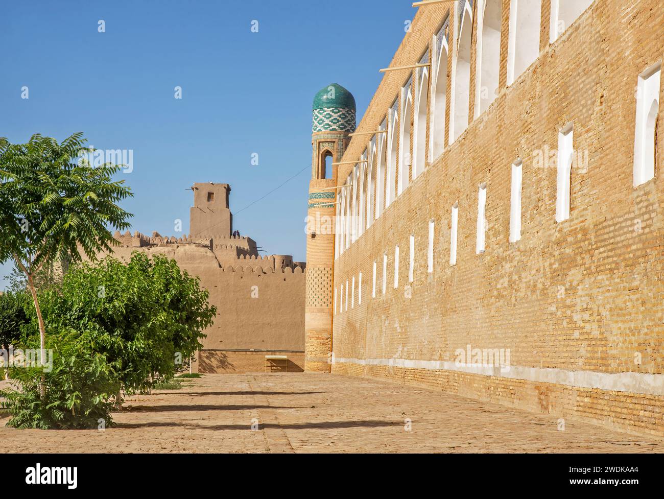Muhammad Amin Khan medrese in Khiva. Uzbekistan Stock Photo - Alamy