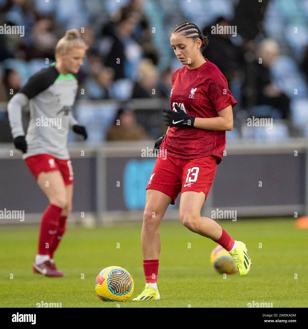 Manchester on Sunday 21st January 2024. Mia Enderby #13 of Liverpool FC ...
