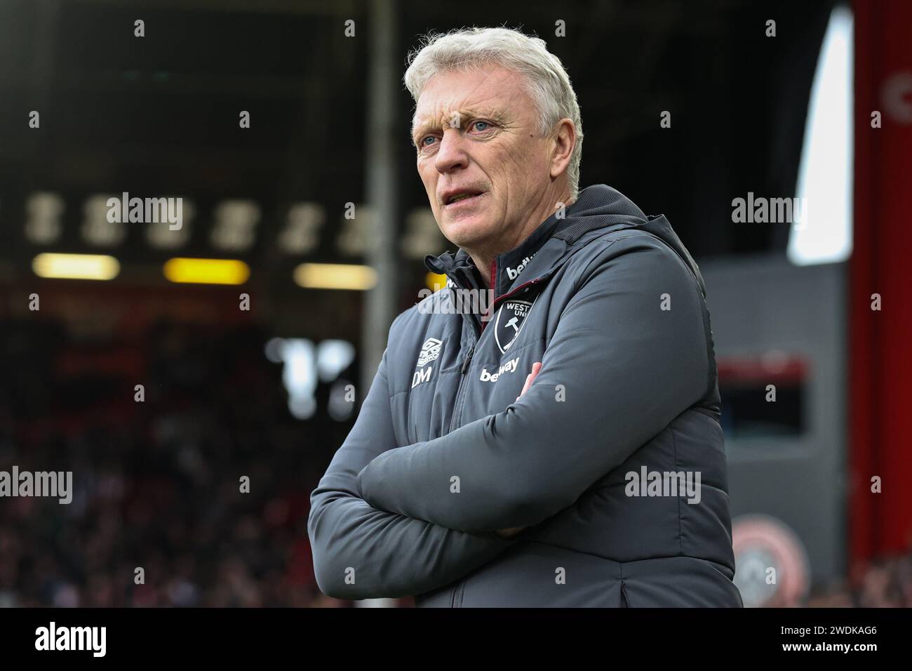 Sheffield, UK. 21st Jan, 2024. David Moyes manager of West Ham United ...