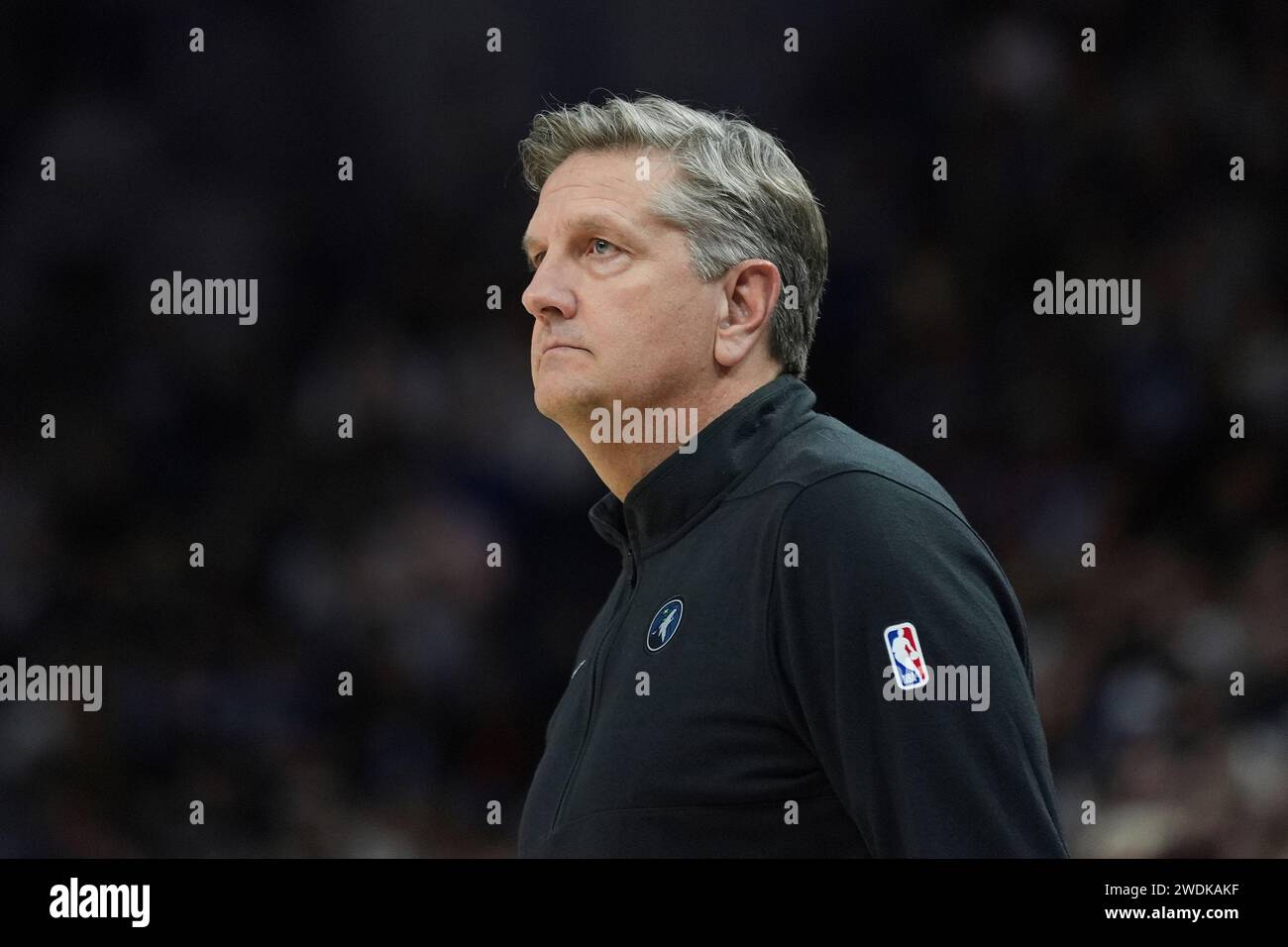 Minnesota Timberwolves head coach Chris Finch looks on during the first ...