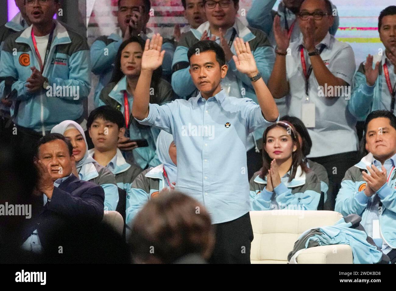 Vice presidential candidate Gibran Rakabuming Raka, the eldest son of ...