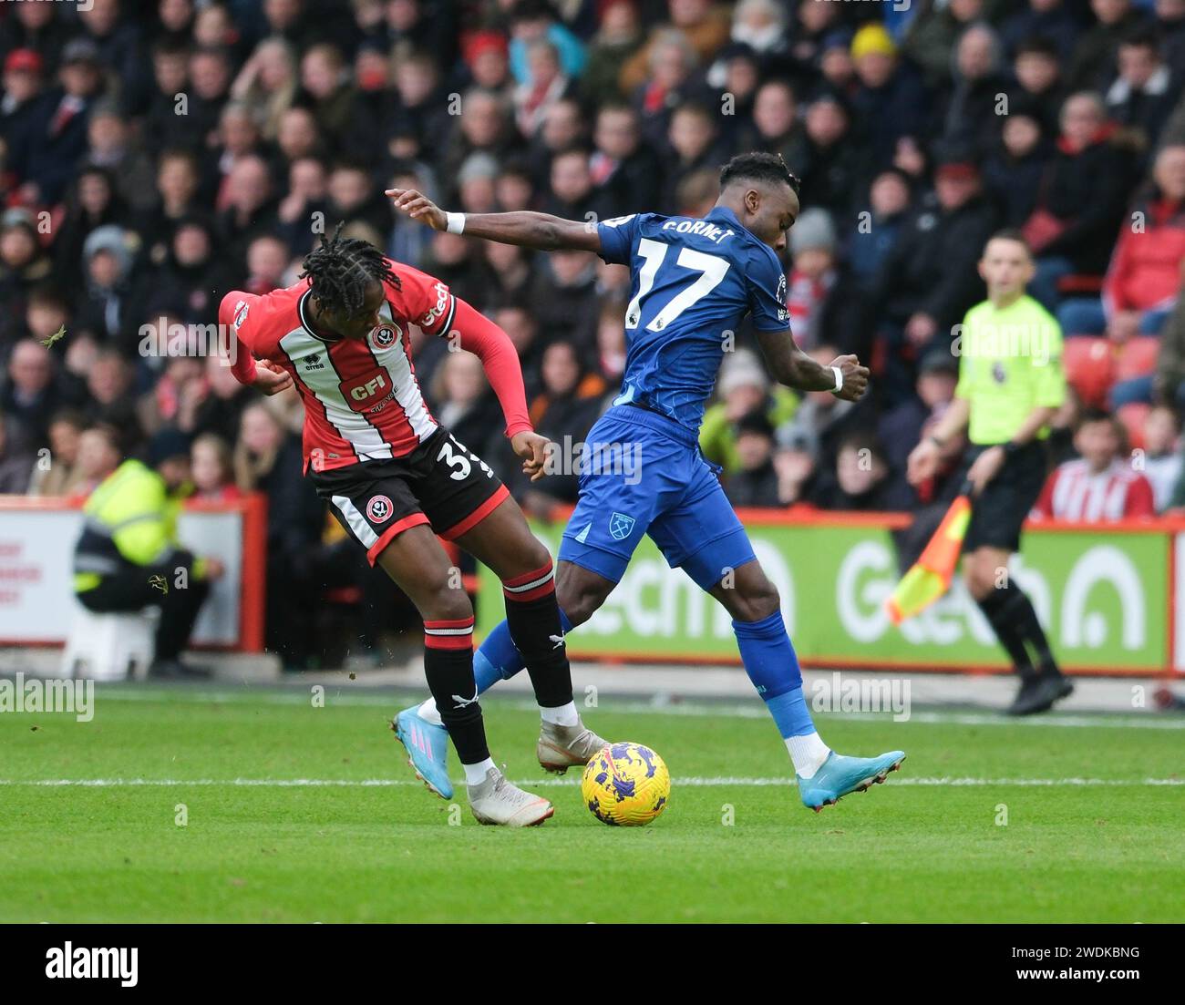 Bramall Lane, Sheffield, UK. 21st Jan, 2024. Premier League Football ...