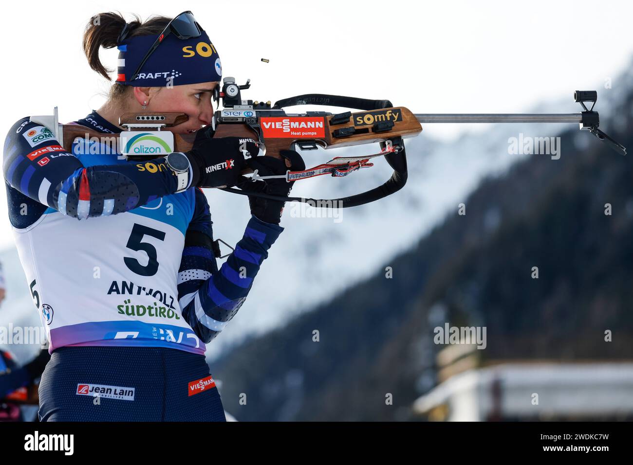 France's Julia Simon competes to win a Biathlon, women's World Cup 12.5 ...