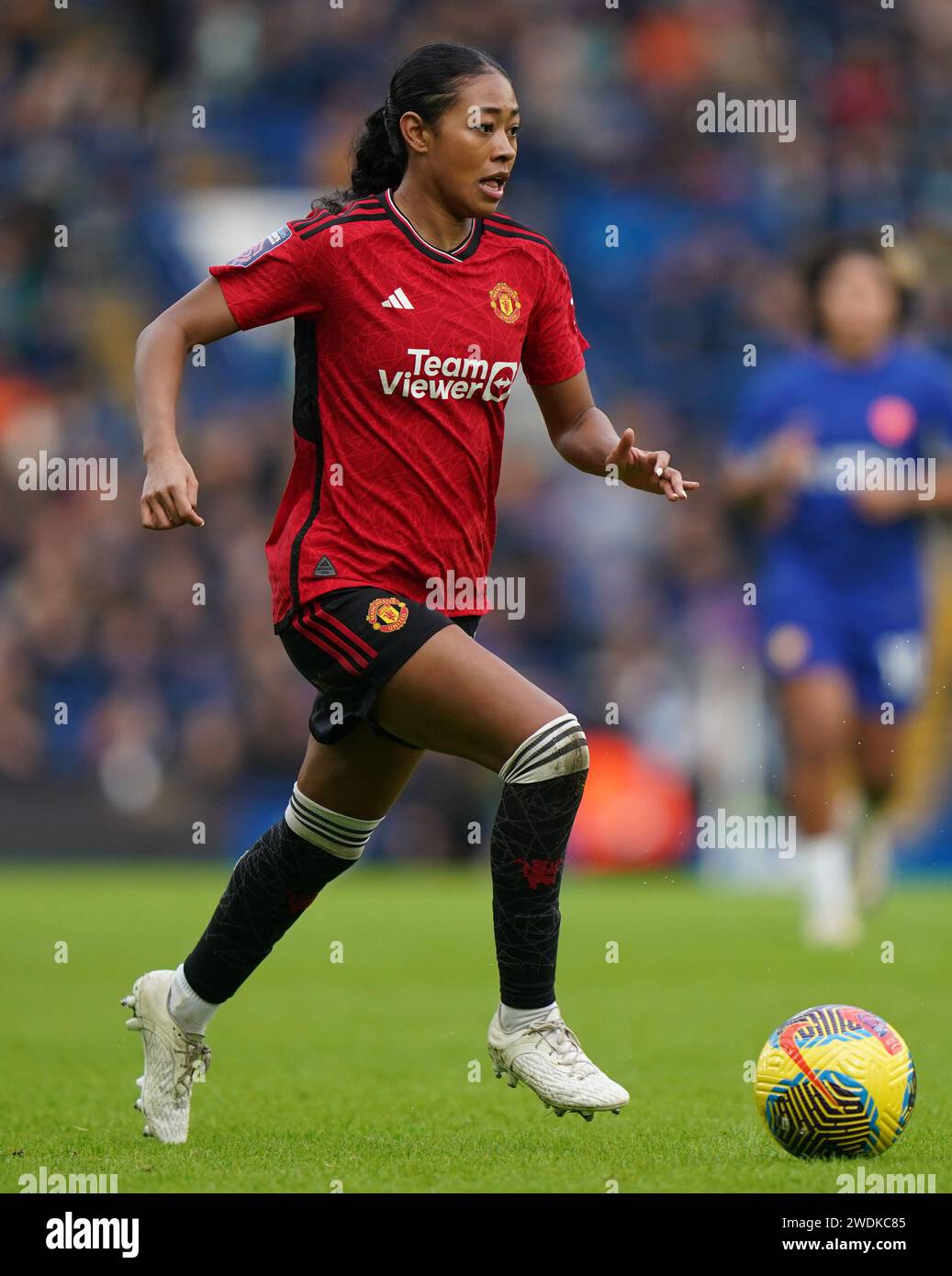 Manchester United's Jayde Riviere in action during the Barclays Women's ...