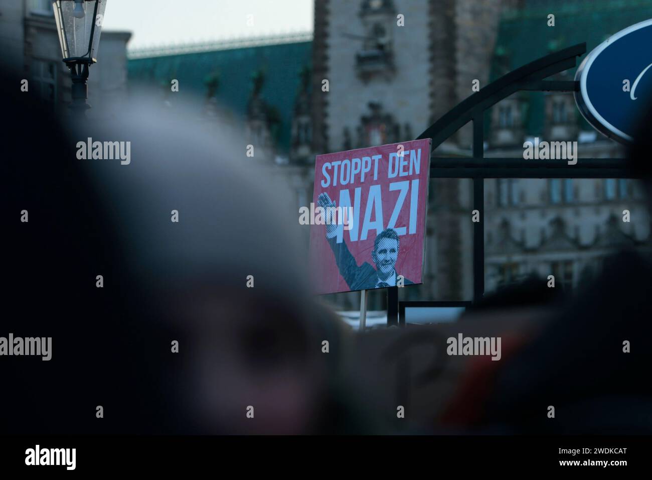 Hamburg, Germany - 01 19 2024, "Hamburg steht auf!" ("Hamburg stands up ...