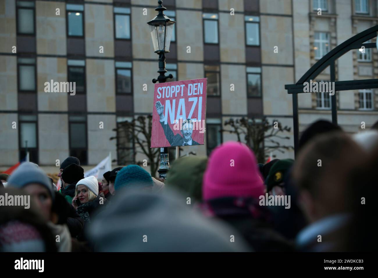 Hamburg, Germany - 01 19 2024, "Hamburg steht auf!" ("Hamburg stands up ...