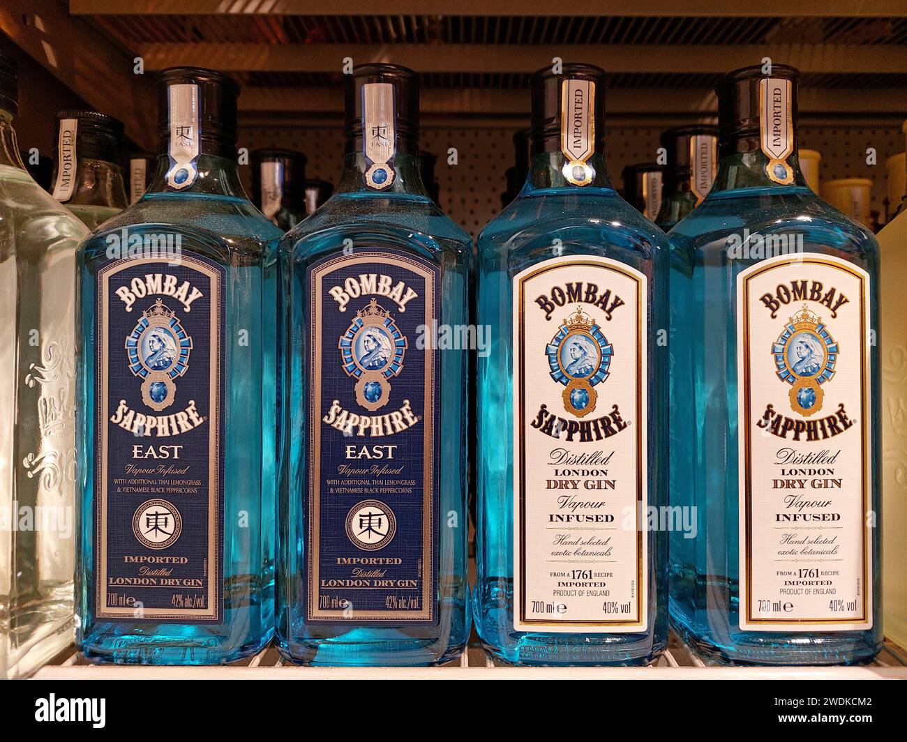 Bombay Gin bottles in a supermarket Stock Photo - Alamy