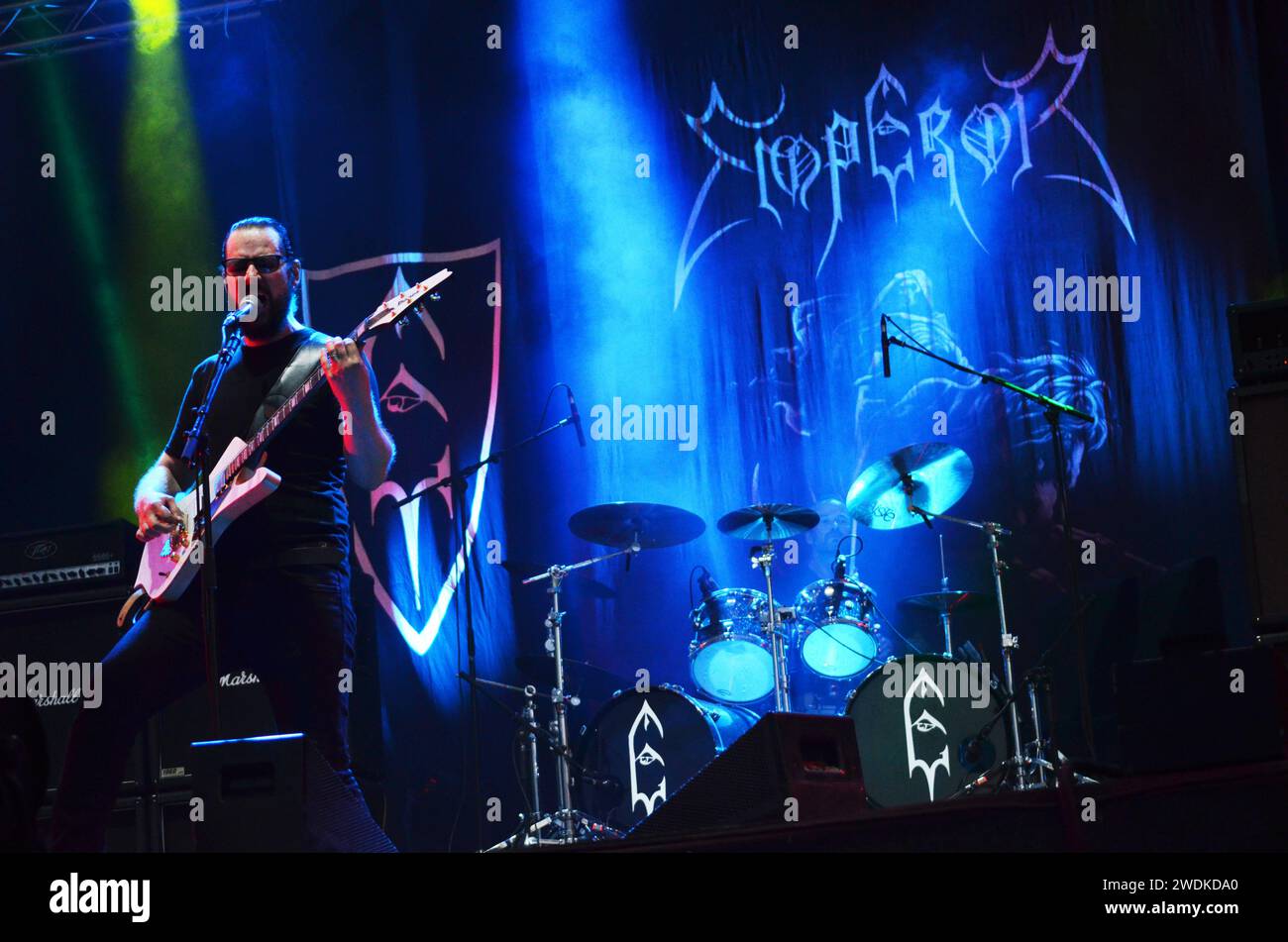 Ihsahn (Vegard Sverre Tveitan) of Emperor performing at Hellfest in ...