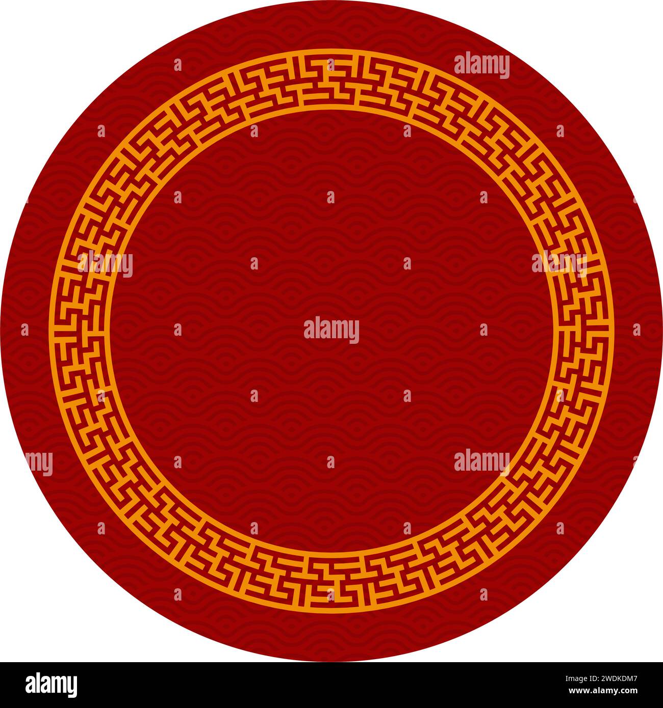 Chinese circle frame border. vector illustration element. Chinese new ...