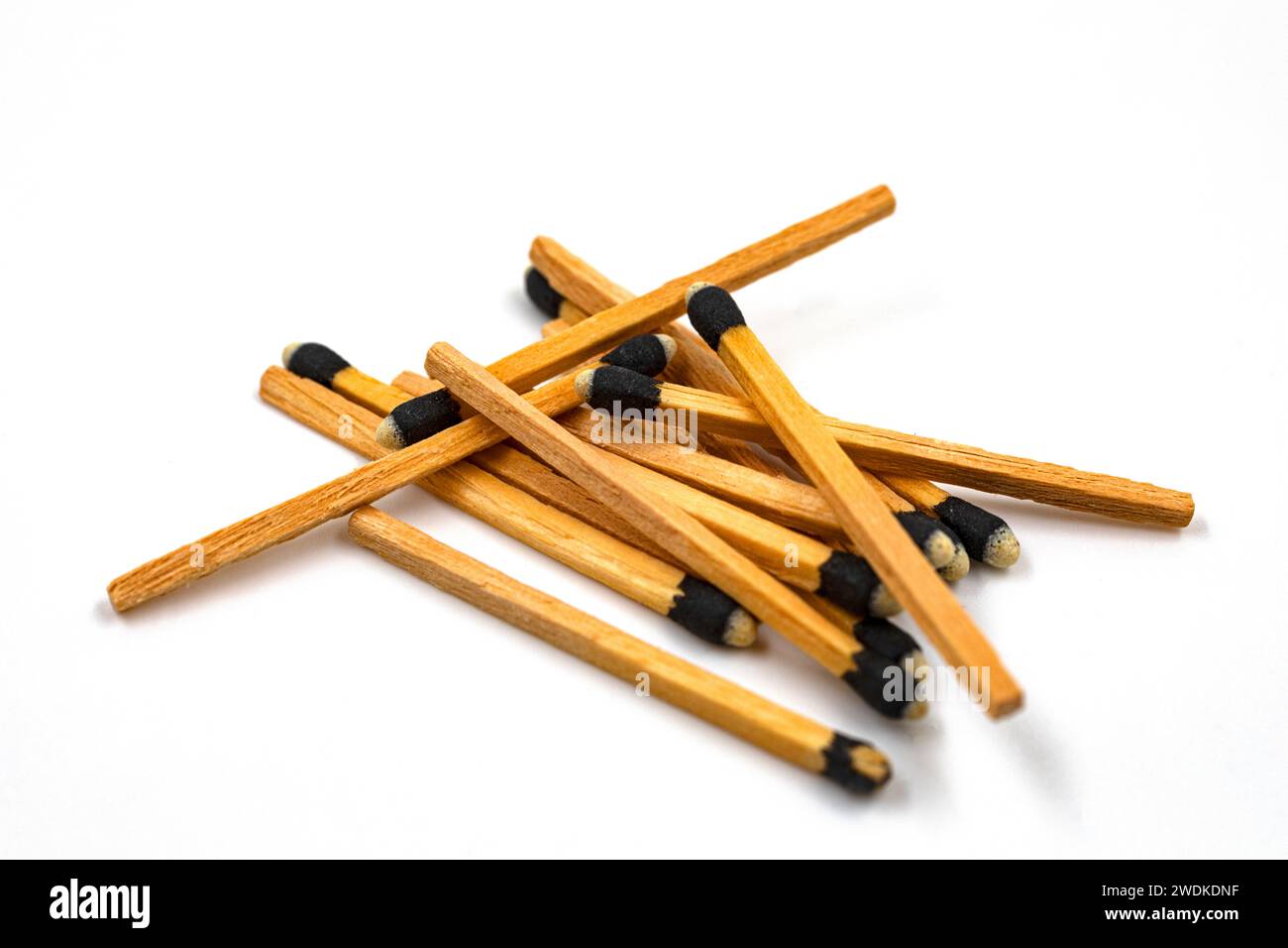 Group of long wooden matches isolated on white background Stock Photo ...