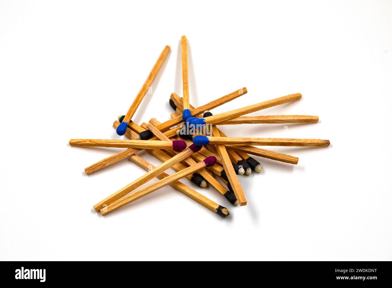 Group of long wooden matches isolated on white background Stock Photo ...