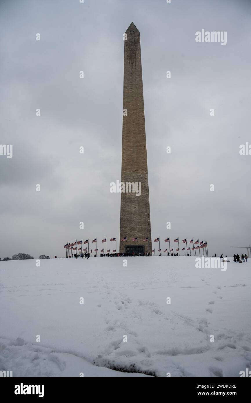 Washington, DC — January 19, 2024. A vertical shot of the Washington ...