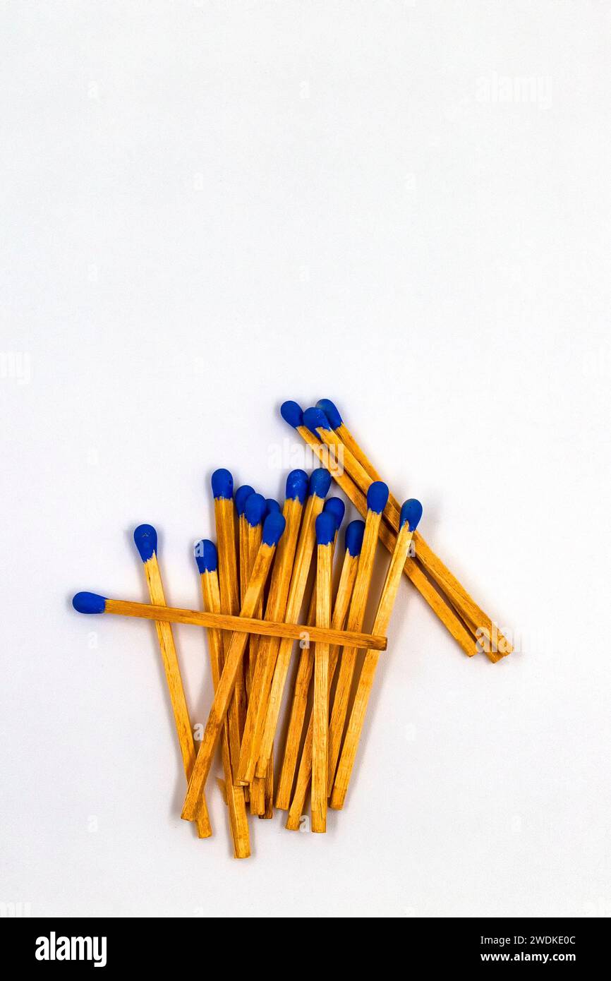 Group of long wooden matches isolated on white background Stock Photo ...