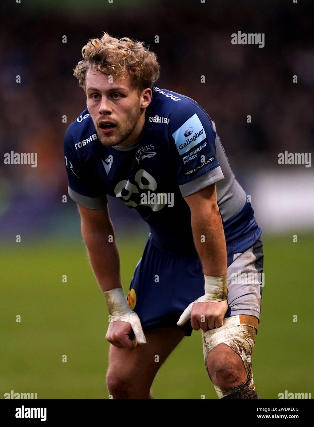 Sale Sharks' Gus Warr during the Investec Champions Cup pool 4 match at ...