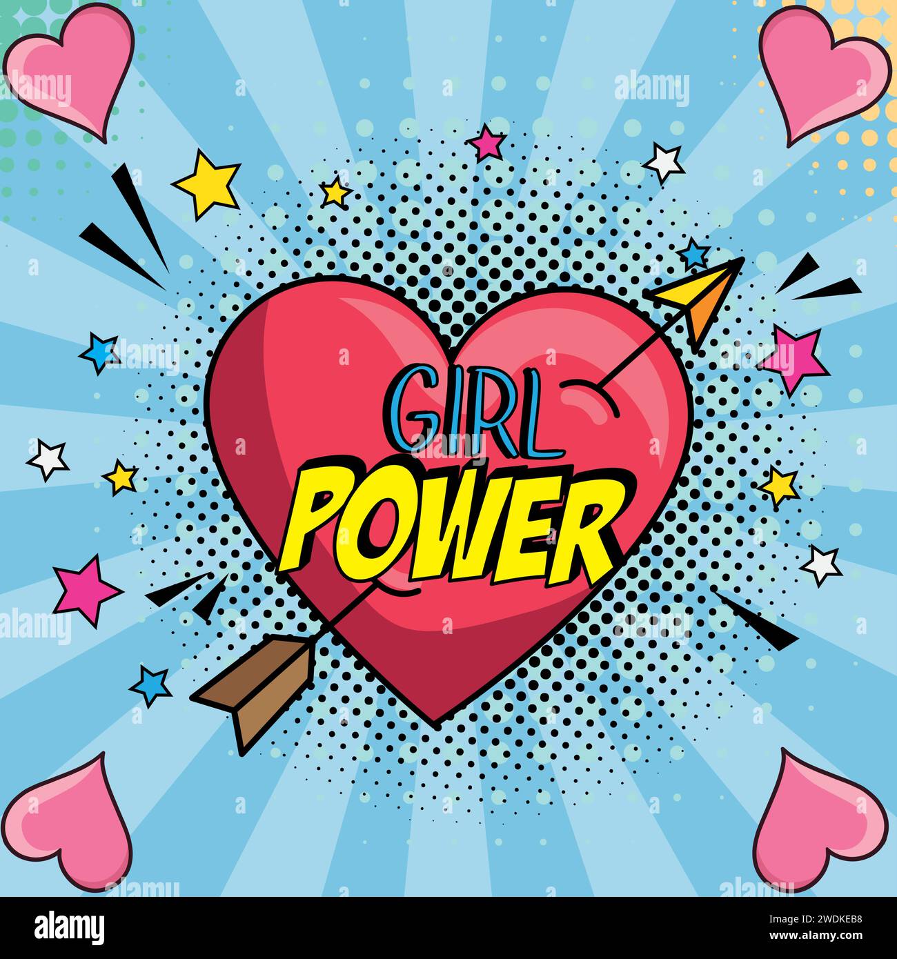 Girl power heart Stock Vector Images - Alamy