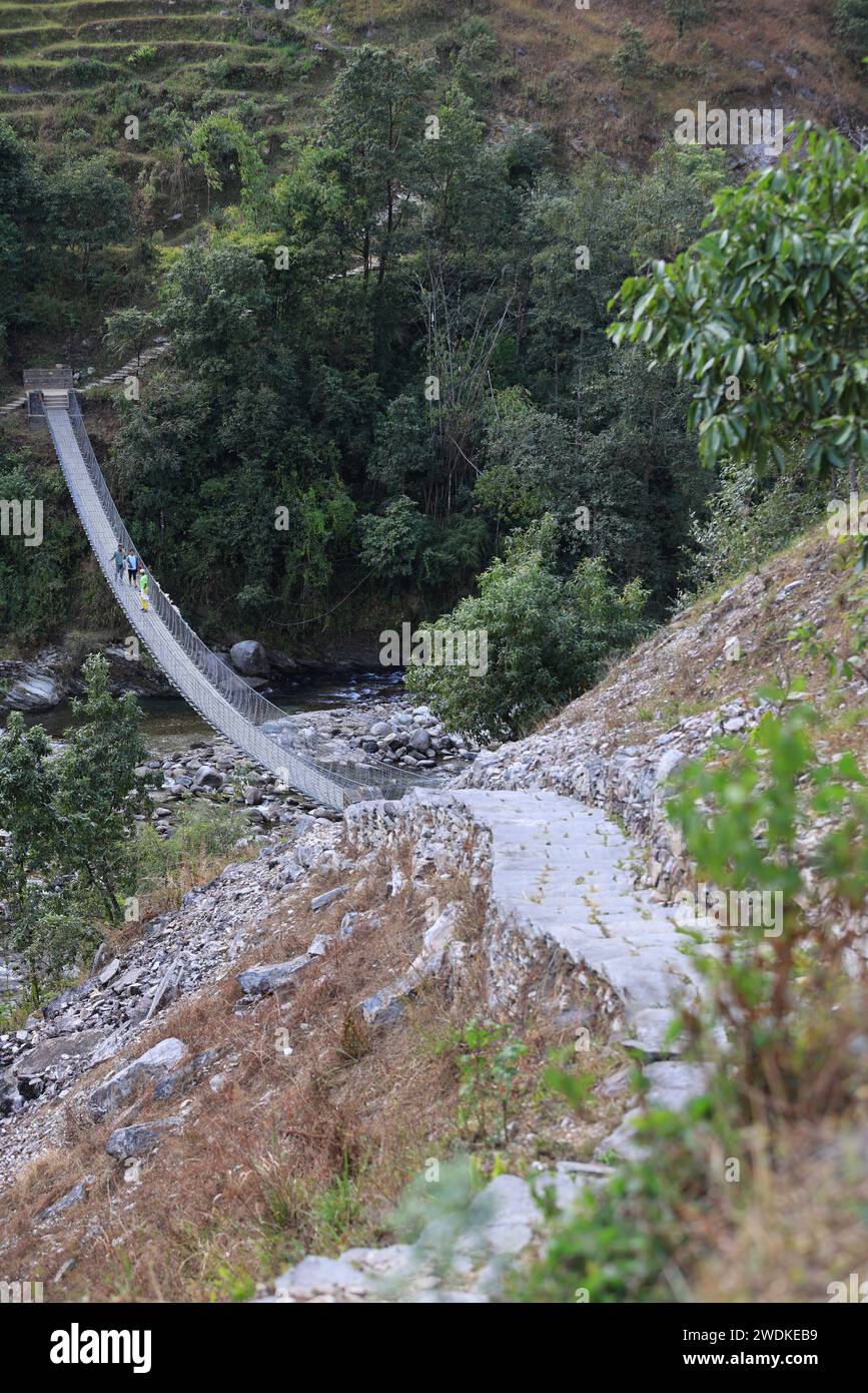 Bridge birethanti nepal hi-res stock photography and images - Alamy