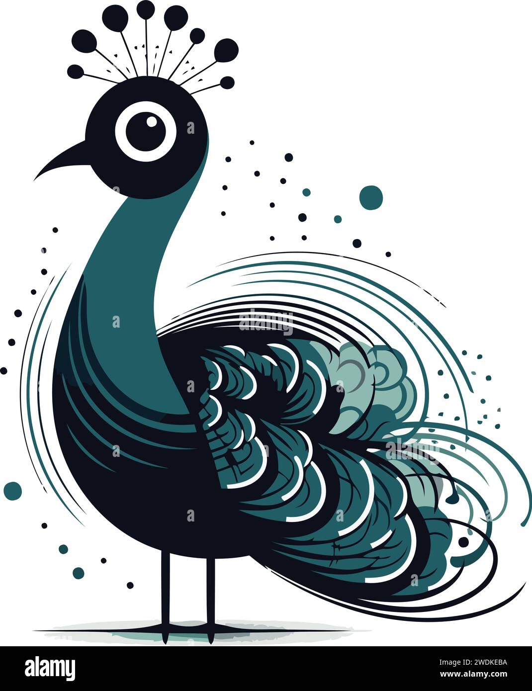 Peacock. vector illustration. isolated on a white background Stock ...