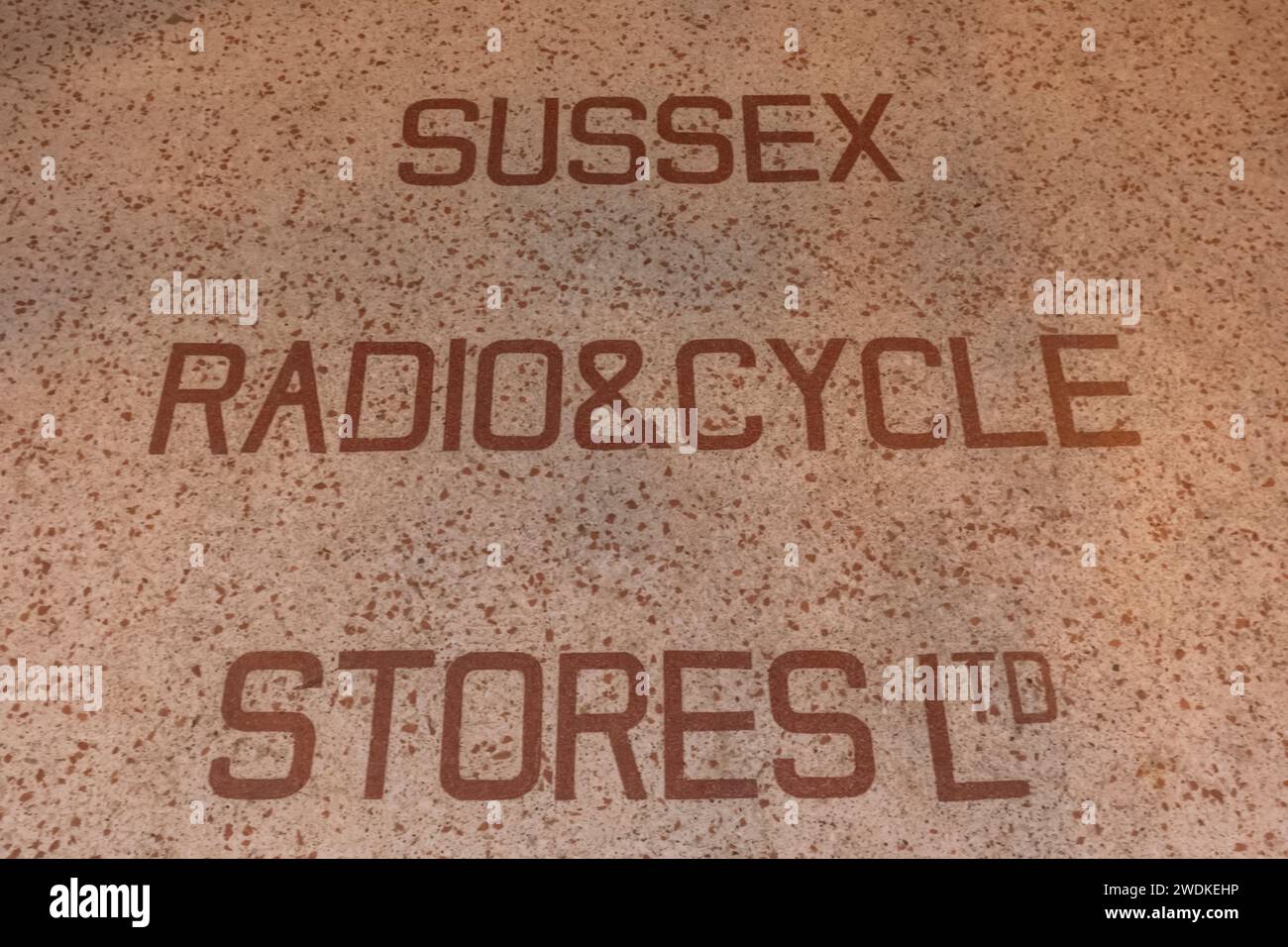 England, Sussex, East Sussex, Lewes, Vintage Shop Entrance Sign Stock ...