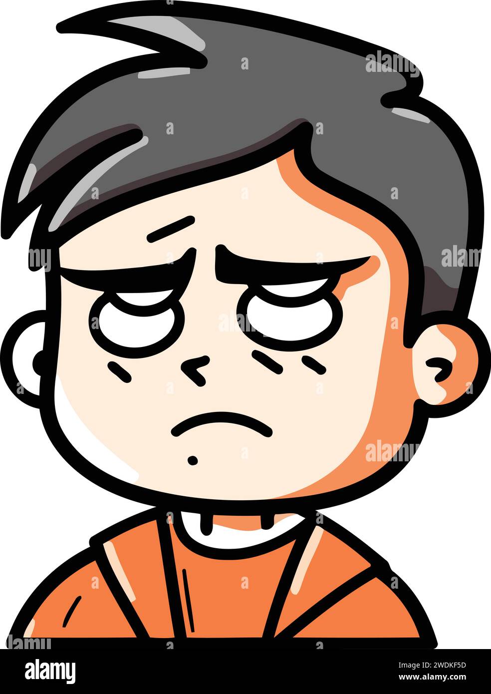 Angry Boy Face Cartoon Vector Illustration Stock Vector Image & Art - Alamy