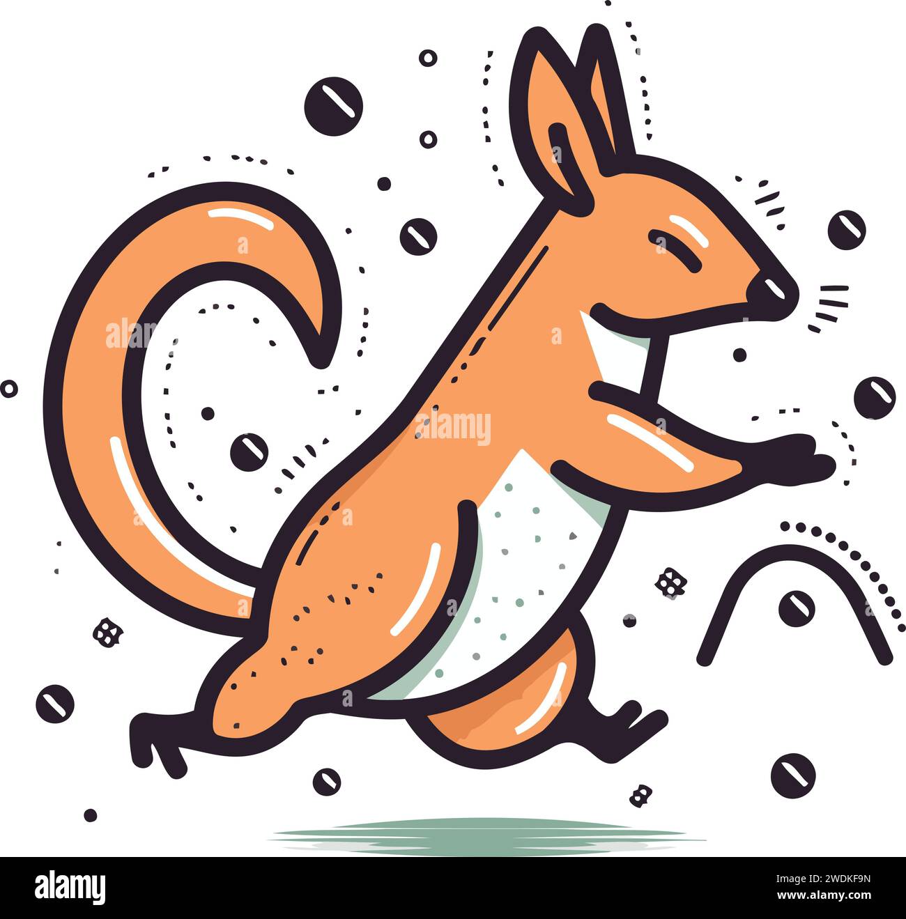 Cartoon kangaroo jumping Cut Out Stock Images & Pictures - Alamy