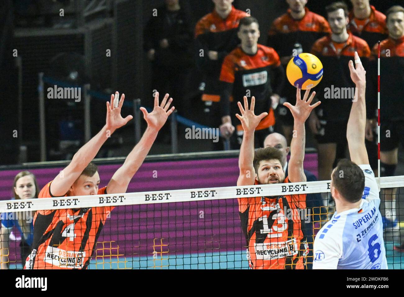 Berlin, Deutschland 21. Januar 2024: 1. VBL - 2023/2024 - Berlin ...