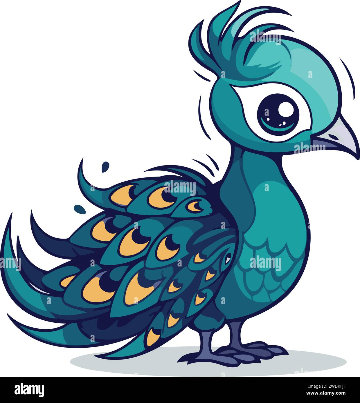 Cartoon funny peacock isolated on hi-res stock photography and images ...