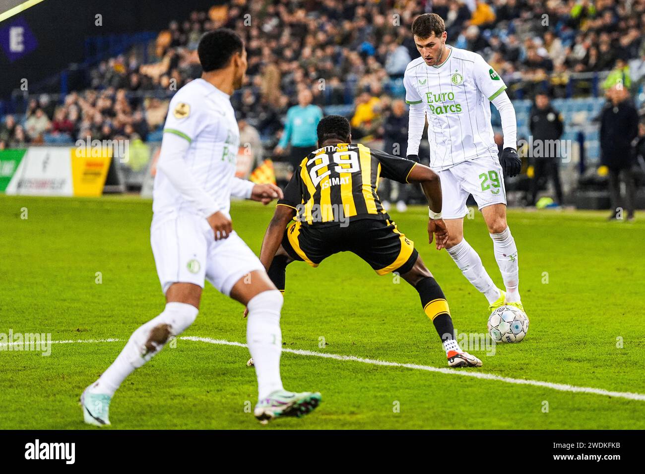Arnhem, The Netherlands. 21st Jan, 2024. Arnhem - Santiago Gimenez of Feyenoord during the ...