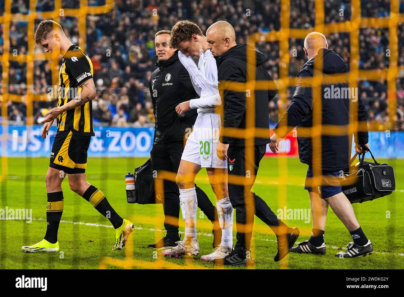 Arnhem, The Netherlands. 21st Jan, 2024. Arnhem - Mats Wieffer of Feyenoord during the ...