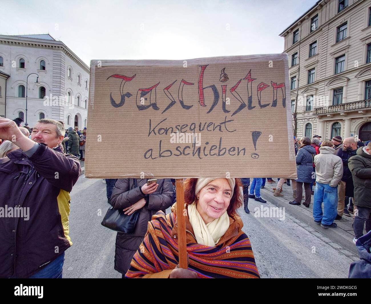 Munich, Bavaria, Germany. 21st Jan, 2024. Joining over 100,000 people ...