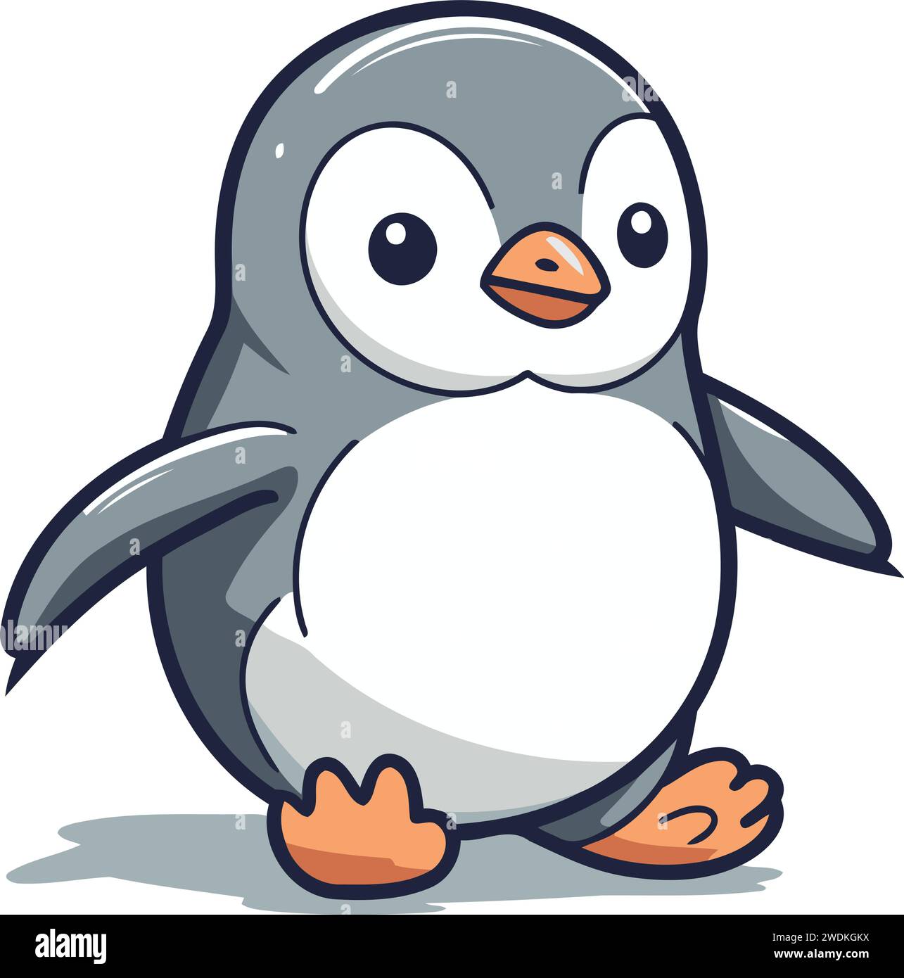 Penguin character cartoon isolated on a white background vector ...