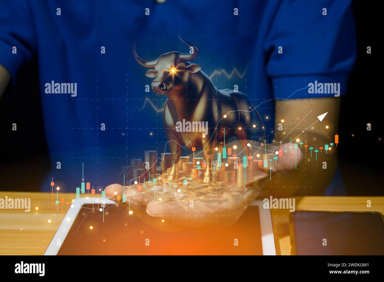 Rising stock market graph animation hi-res stock photography and images ...