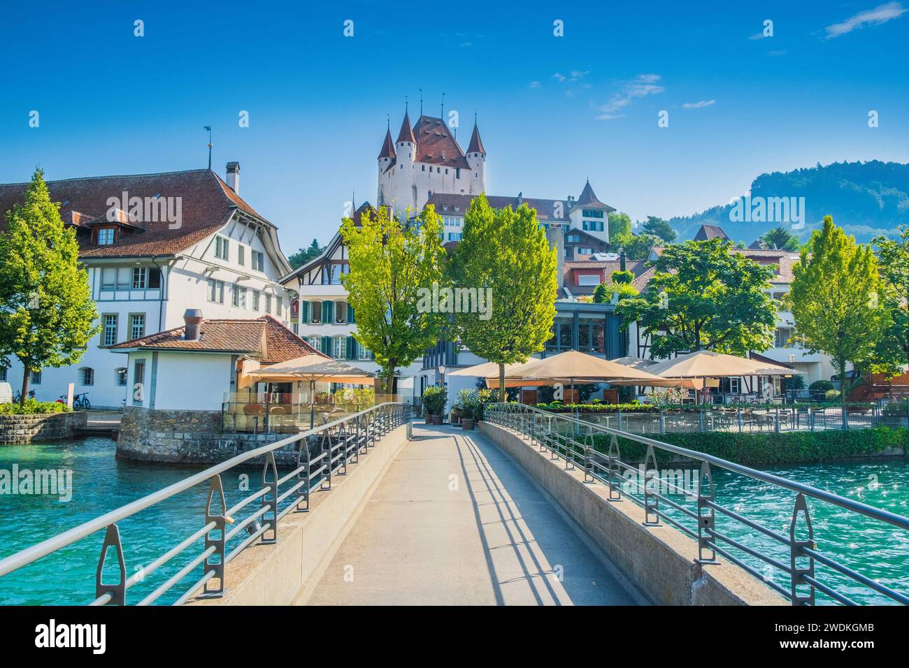 Thun castle in the town of Thun, Switzerland, amazing historic ...