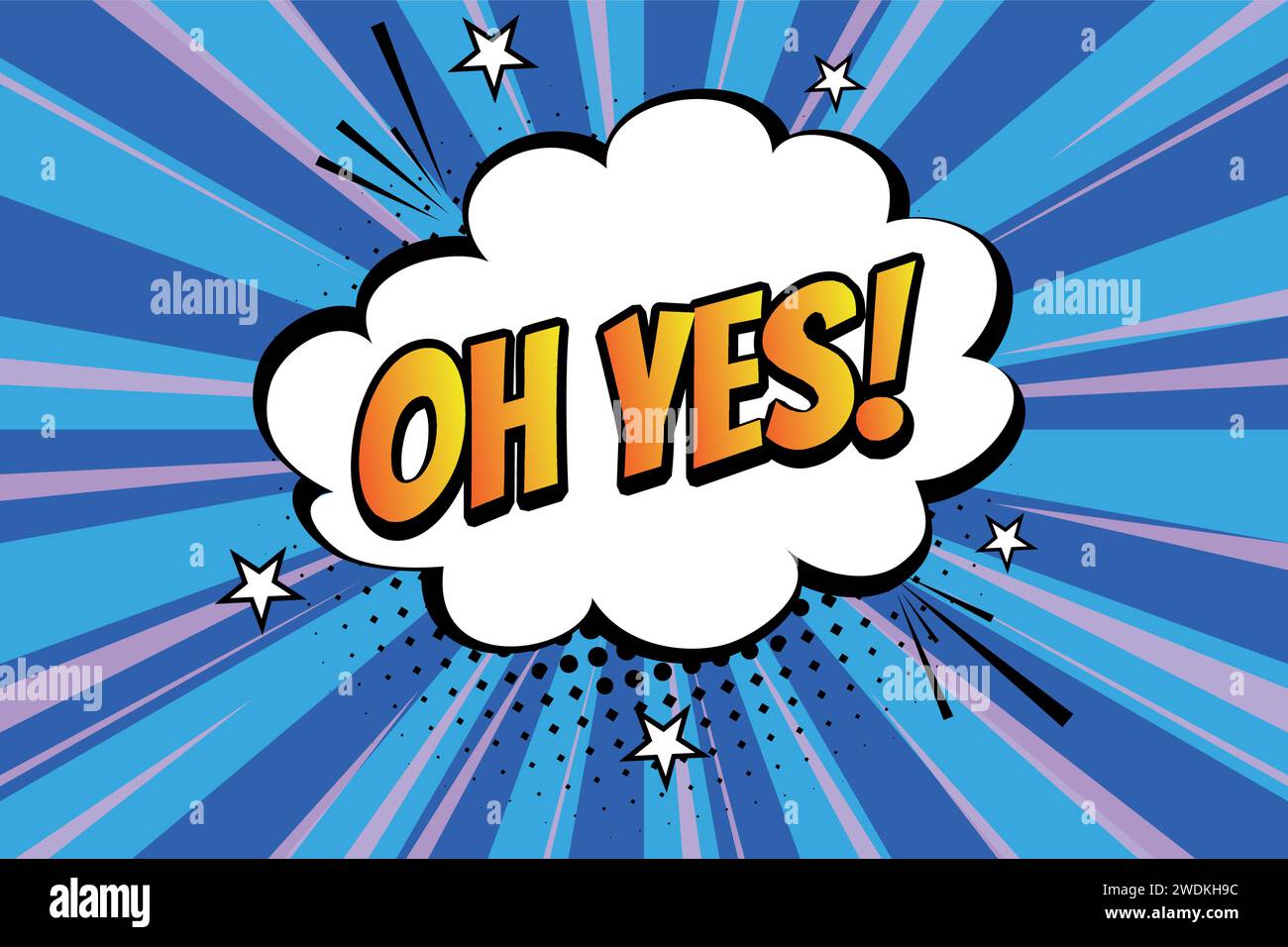 OH YES text pop art vector image Stock Vector Image & Art - Alamy