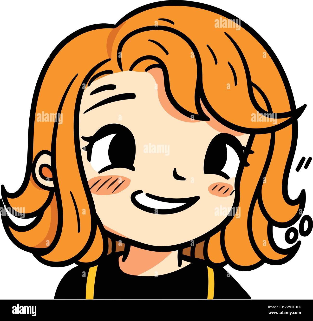 Red shirt girl cartoon Cut Out Stock Images & Pictures - Alamy