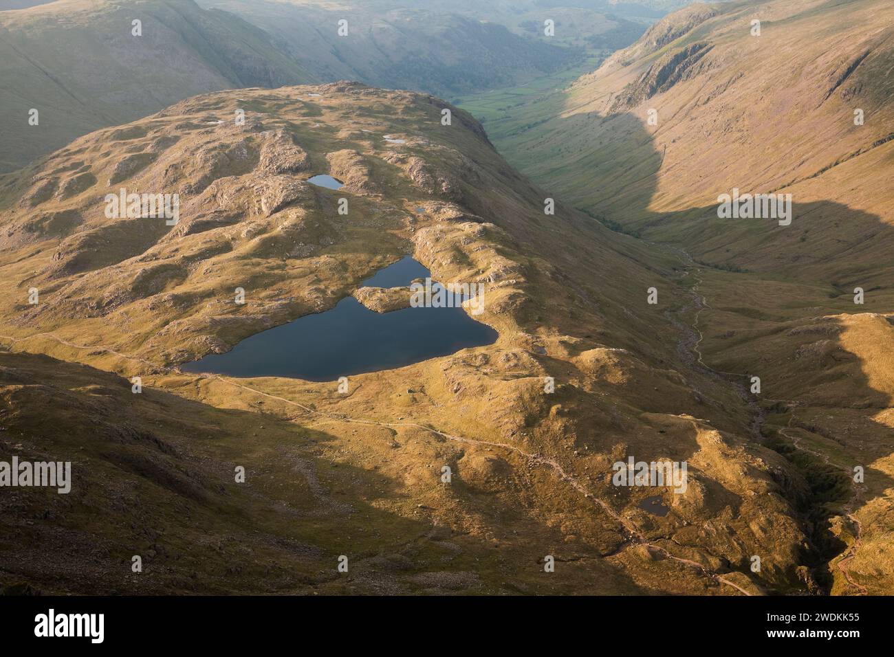 Sprinkling Tarn on Seathwaite Fell from Great End, in the English Lake ...