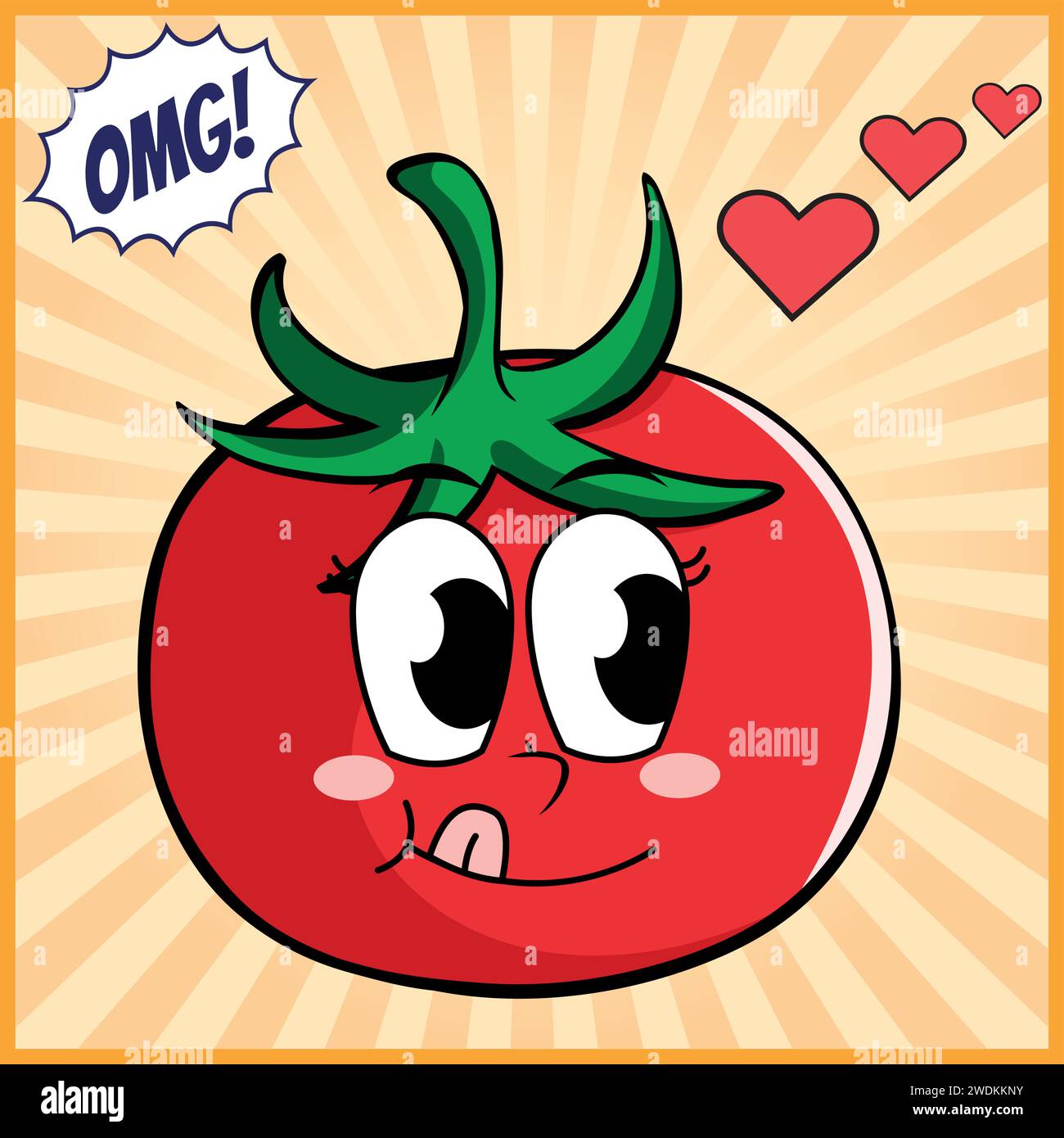 tomato pop art background design vector image Stock Vector Image & Art - Alamy