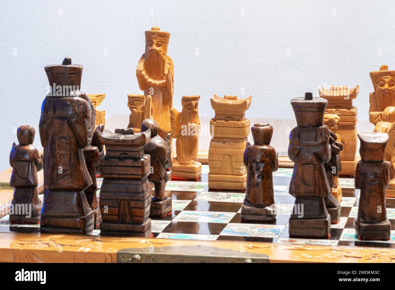 Decorative ancient Chinese chess set with beautiful handmade wooden ...