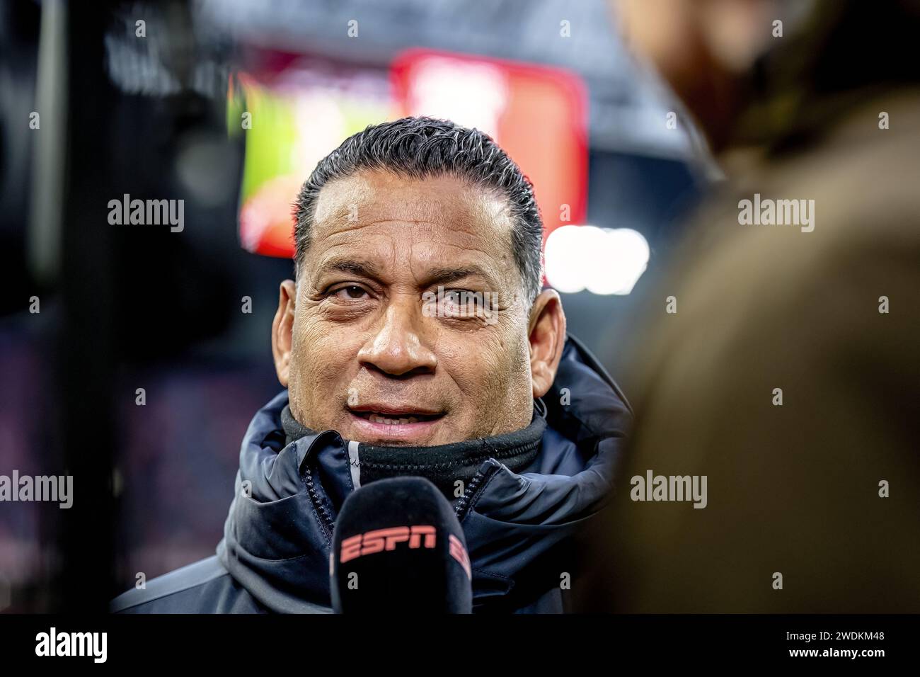 Amsterdam, Netherlands. 21st Jan, 2024. RKC trainer Henk Fraser, during ...