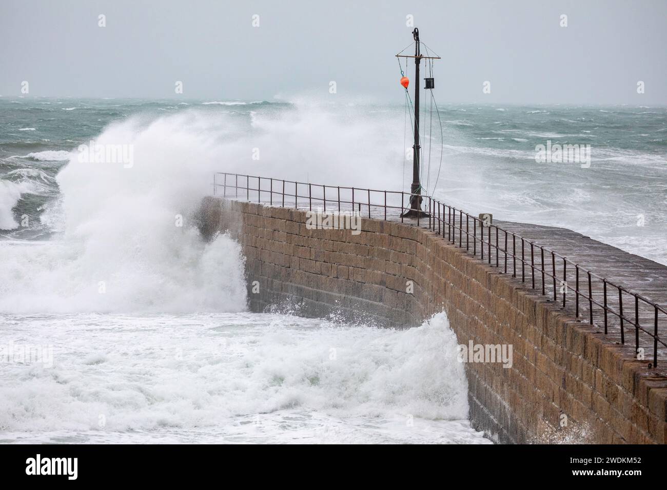 Porthleven, Cornwall, 21st January 2024, People were out walking ...