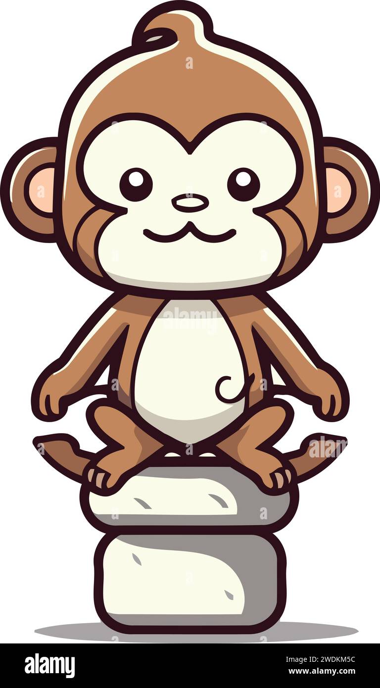 Stone monkey Stock Vector Images - Alamy