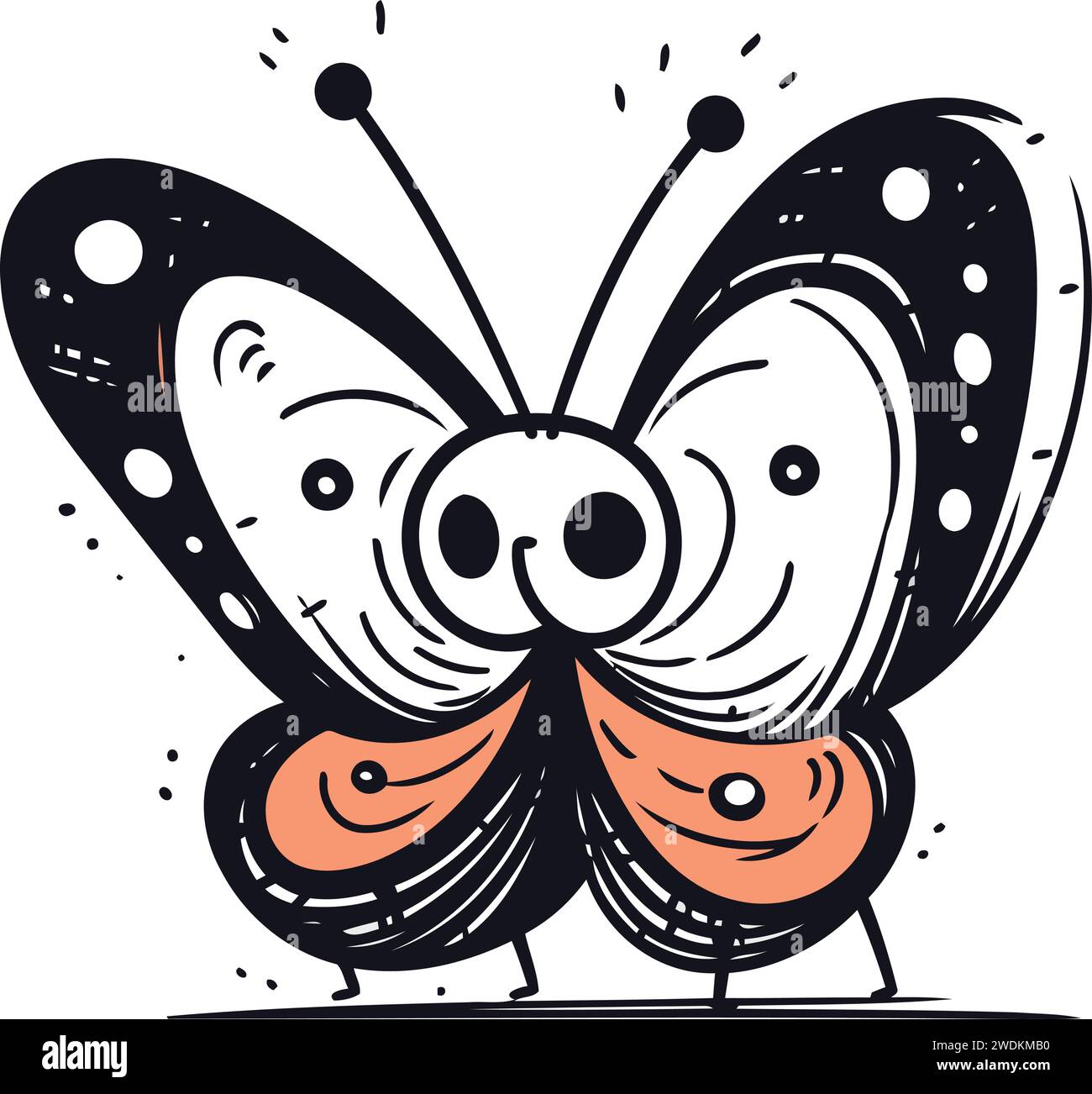 Funny butterfly sketch Cut Out Stock Images & Pictures - Alamy