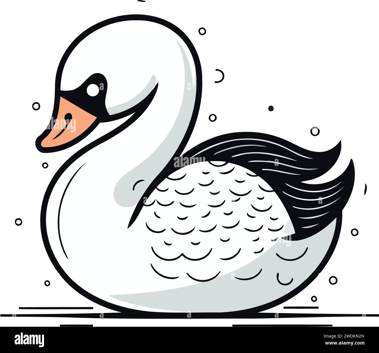 Swan cartoon hi-res stock photography and images - Alamy
